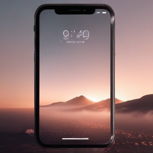 Serene Landscape at Dusk Displayed on a Modern Smartphone Screen