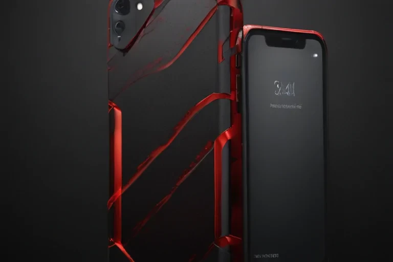 Stylish Red and Black Phone Case Showcasing Modern Smartphone Design ...