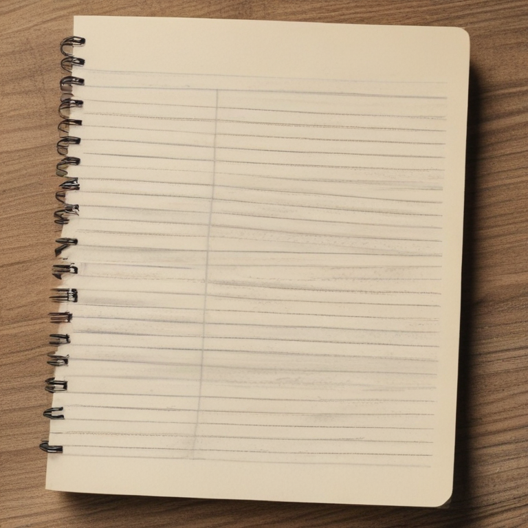 Blank Notebook Waiting for Ideas and Thoughts to Be Written Down
