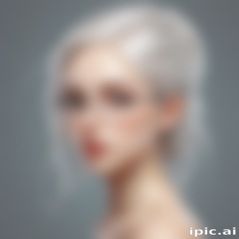 Dreamy Portrait of a Young Woman with Ethereal Features and Soft Colors