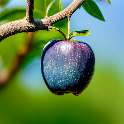 Tree with blue apples