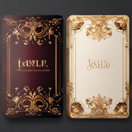 Elegant Design of Ornate Book Covers Featuring Intricate Golden Patterns