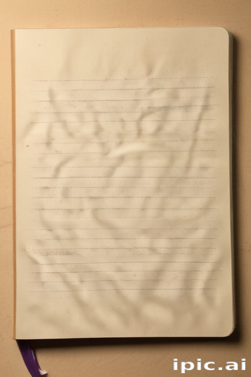 An Empty Notebook with Creased Pages Ready for New Ideas and Thoughts