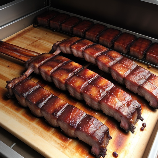 Deliciously Glazed Barbecue Ribs Ready to Be Served and Enjoyed