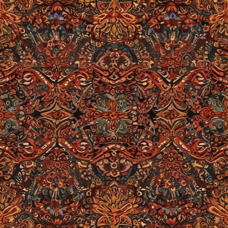 Intricate Abstract Pattern with Rich Textures and Warm Earthy Tones