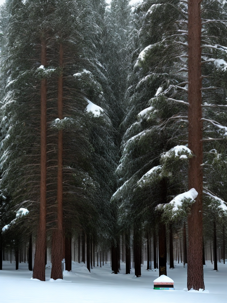 books christmas tree forest snow