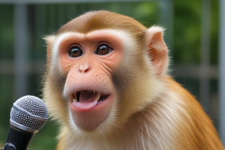 A singing monkey