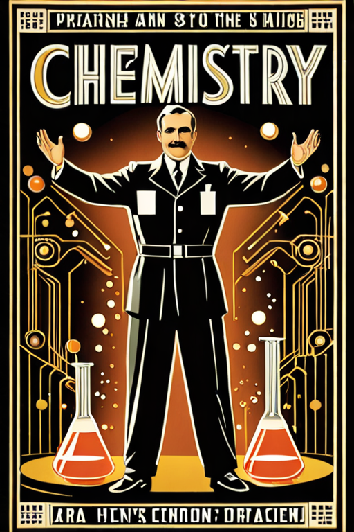 art deco wonders of chemistry propaganda science poster