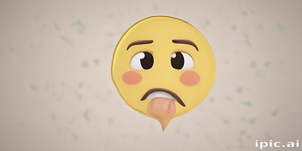 A Sad Emoji Displaying Disappointment with a Sticking Out Tongue ...