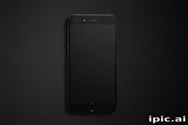 Minimalist Black Smartphone on a Dark Background: Sleek and Modern Design