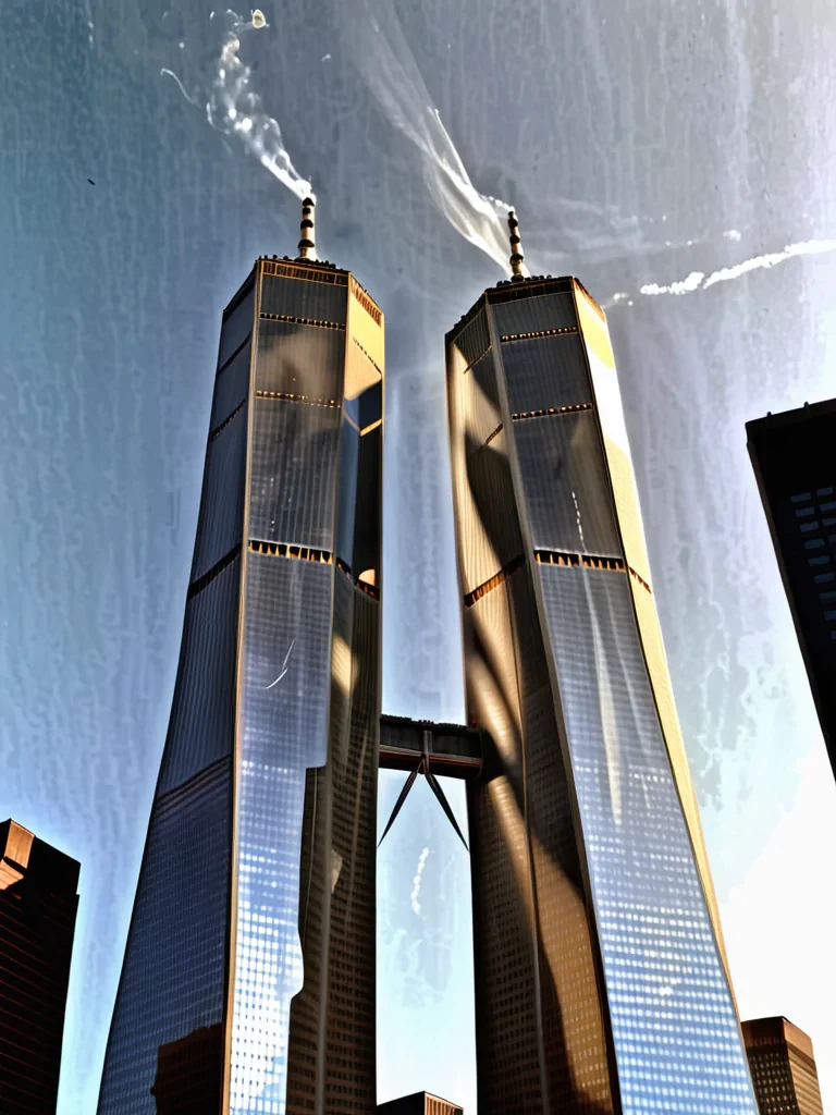 Majestic View of the Twin Towers Against a Clear Blue Sky
