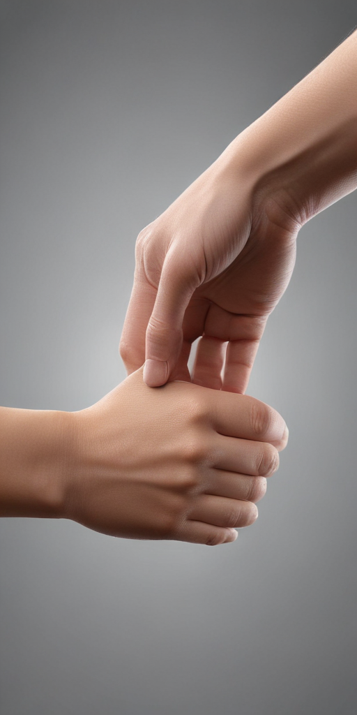 Two Hands Reaching Out to Each Other in a Gesture of Connection