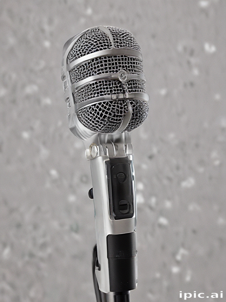 Vintage Style Microphone on Stand Ready for Captivating Live Performances