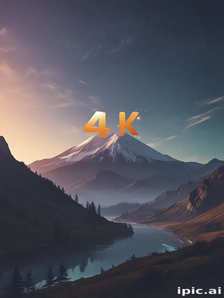 Stunning 4K Mountain Landscape with Serene River and Majestic Peaks