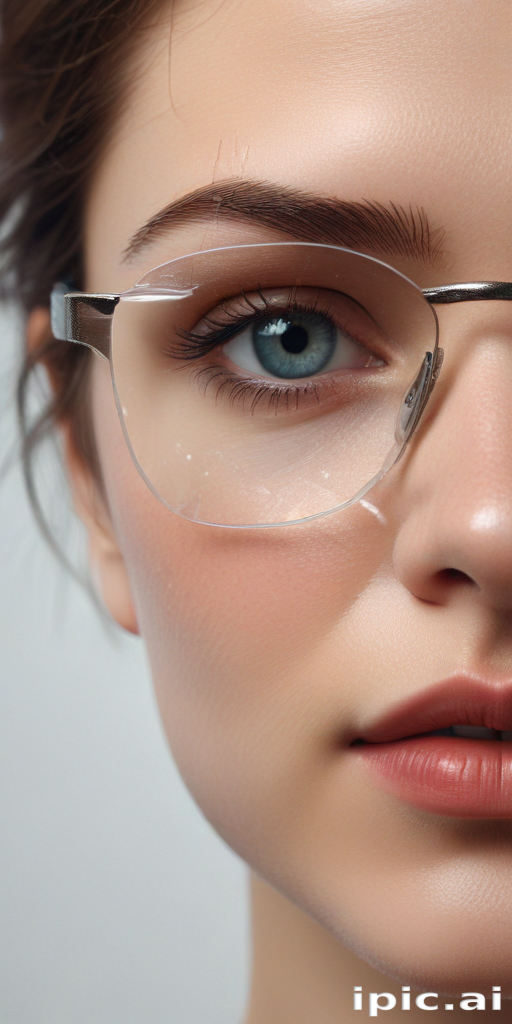 Close-Up Portrait of a Young Woman Wearing Stylish Clear Glasses