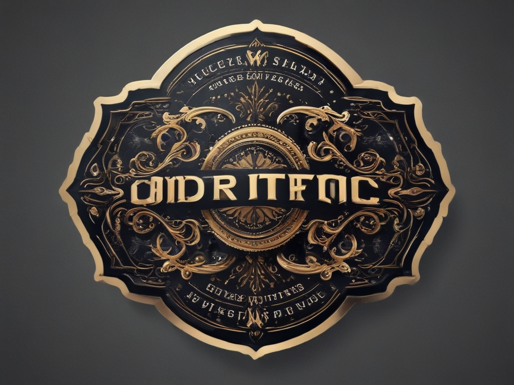 Intricate Vintage Logo Design with Ornate Patterns and Elegant Typography