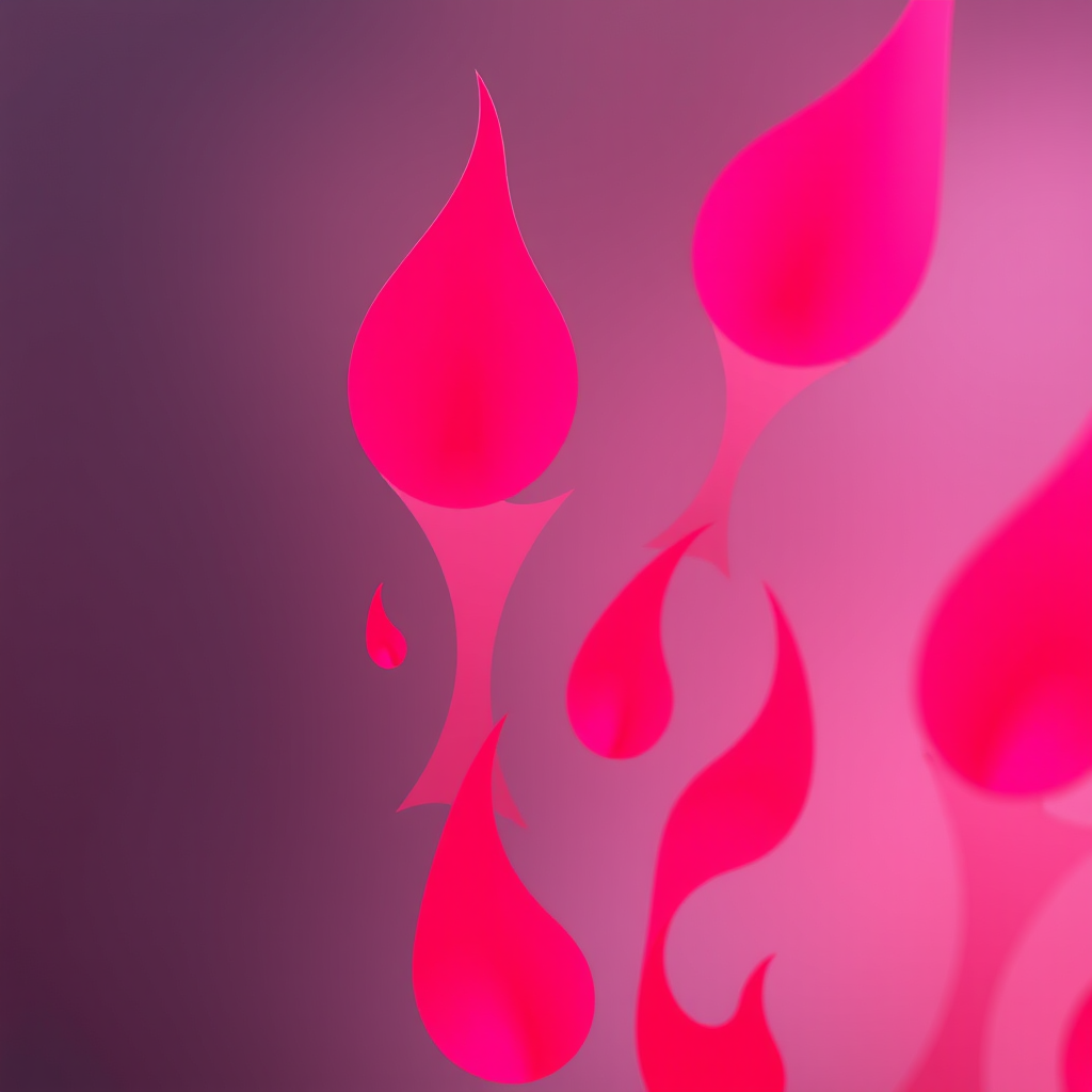Abstract Representation of Vibrant Pink Flames Against a Soft Purple ...