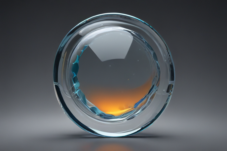 Translucent Glass Sphere with Gradient Colors and Subtle Reflections of ...