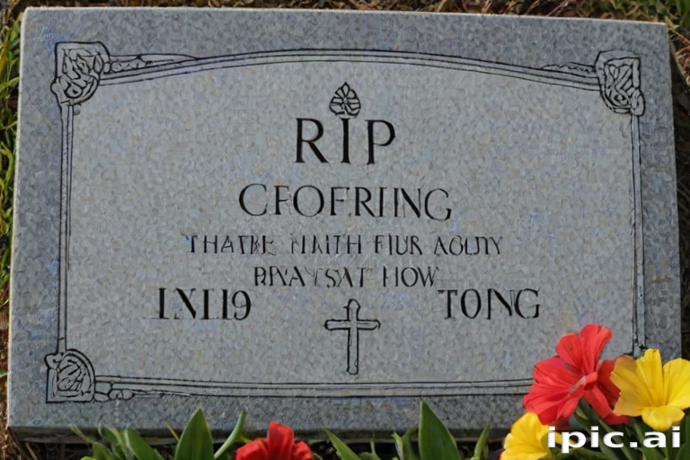 Rest in Peace: A Commemorative Grave Marker Honoring a Loved One