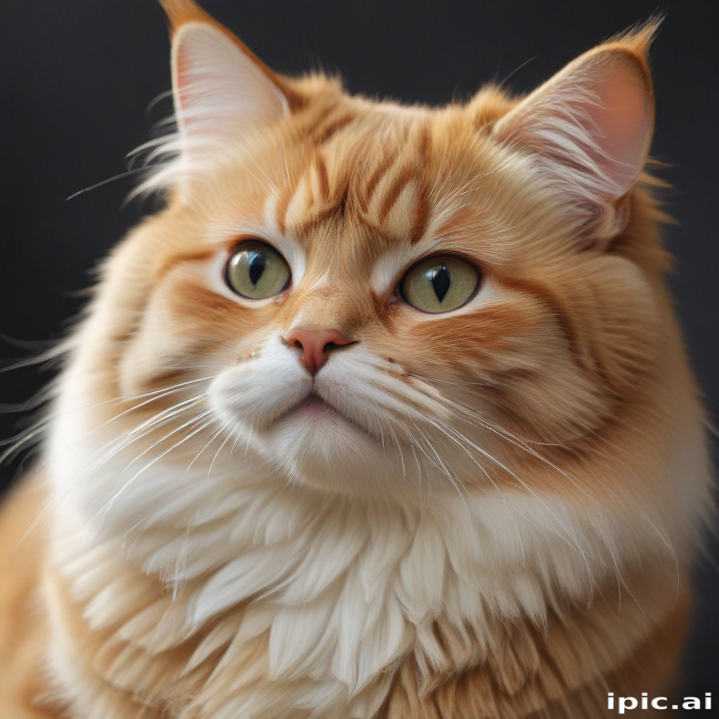 Majestic Ginger Cat with Stunning Green Eyes and Fluffy Fur