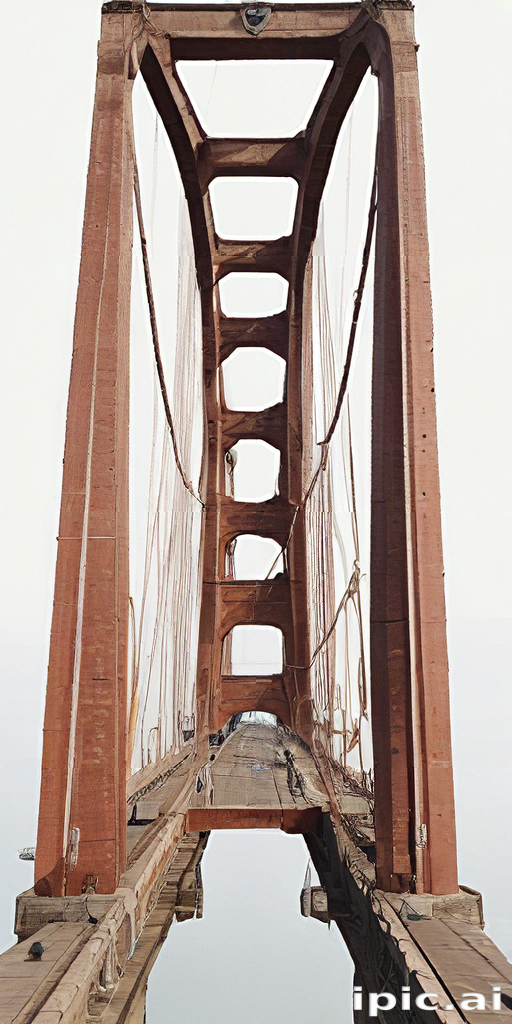 Suspension Bridge Structure Showcasing Intricate Design and Engineering ...