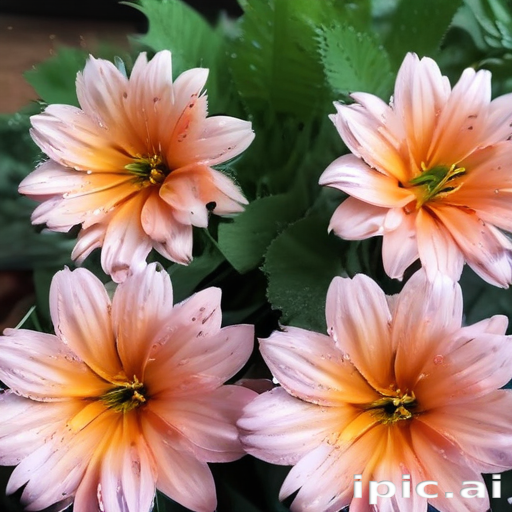Beautiful Blooming Flowers with Delicate Petals and Fresh Morning Dewdrops