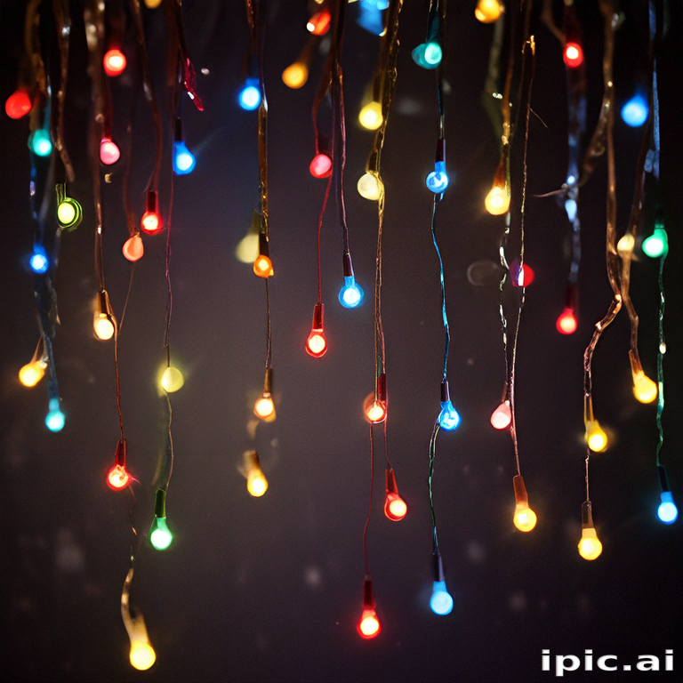 Colorful String Lights Creating a Festive Atmosphere for Celebrations ...
