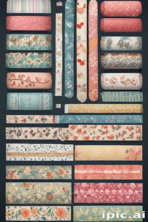 A Beautiful Collection of Decorative Paper Rolls with Floral and ...
