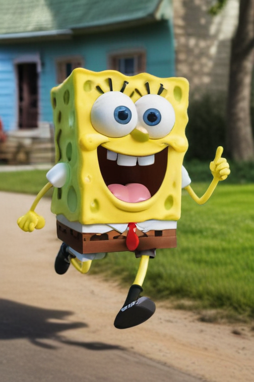 SpongeBob running