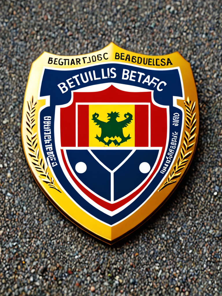 football club shield with the name of Betafc with all the words in ...