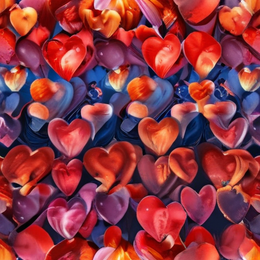 A Vibrant Collage of Colorful Hearts Celebrating Love and Affection ...