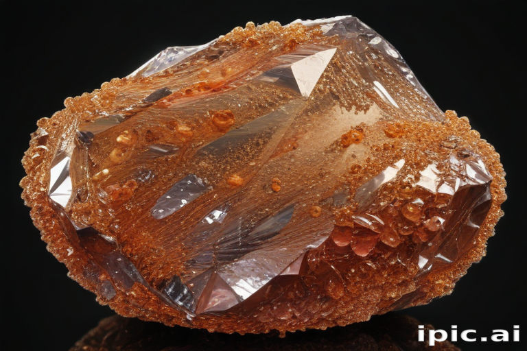 Stunning Close-Up of a Unique and Intricate Orange Crystal Formation