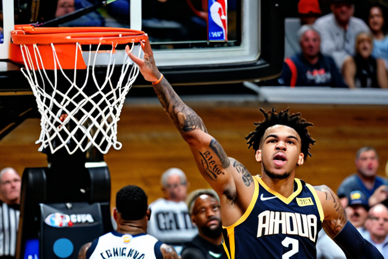 Ja Morant, dunking on Devin Booker.
