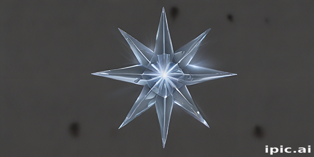 Radiant Star: A Stunning Crystal Design Illuminating the Dark Background