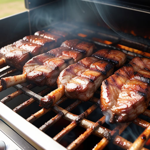 Deliciously Grilled Pork Chops Sizzling on the Barbecue for Summer Feasting