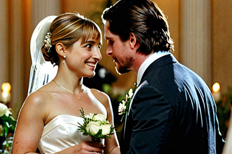 christian bale and Allison Mack Wedding romantic scene