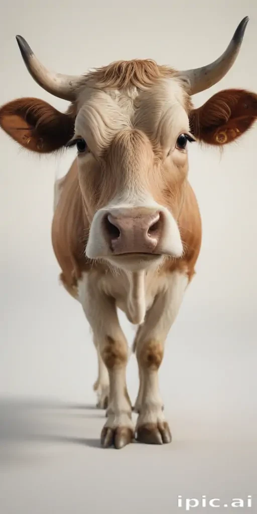 A Friendly Cow Stands Proudly, Showcasing Its Unique Personality and Charm.