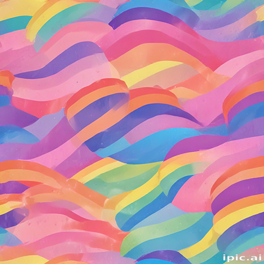 Vibrant Waves of Colorful Patterns Creating a Joyful Abstract Landscape
