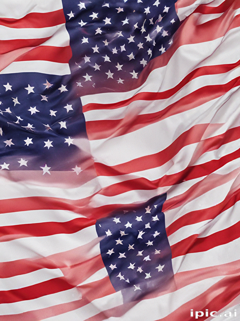 Beautifully Waving American Flags Displaying Unity and National Pride ...