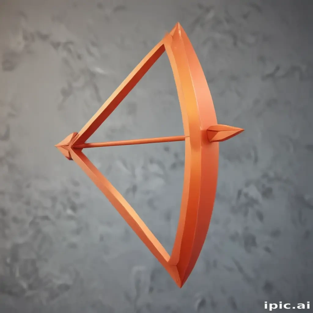 A Stylishly Designed Orange Bow Showcasing Modern Artistic ...