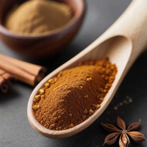 Deliciously Aromatic Spices: A Close-Up of Ground Cinnamon and Anise
