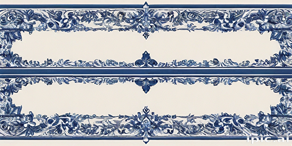 Intricate Floral and Ornamental Design with Elegant Blue Patterns and ...