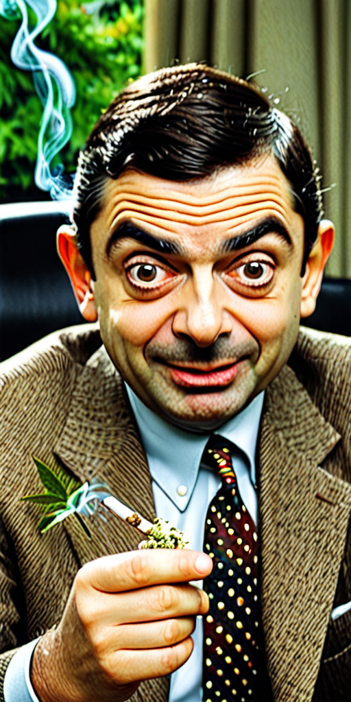 mr bean smoking weed