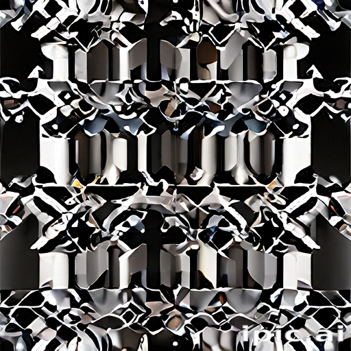 Abstract Pattern of Intertwined Shapes in Monochrome Tones and Textures