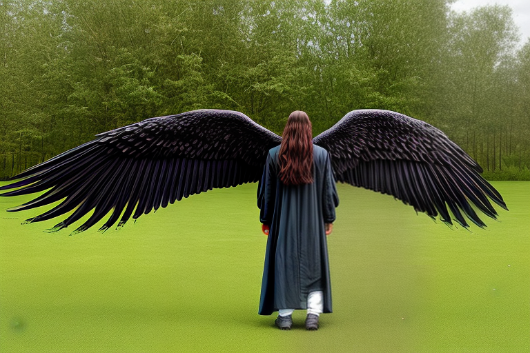 with half devil half angel wing