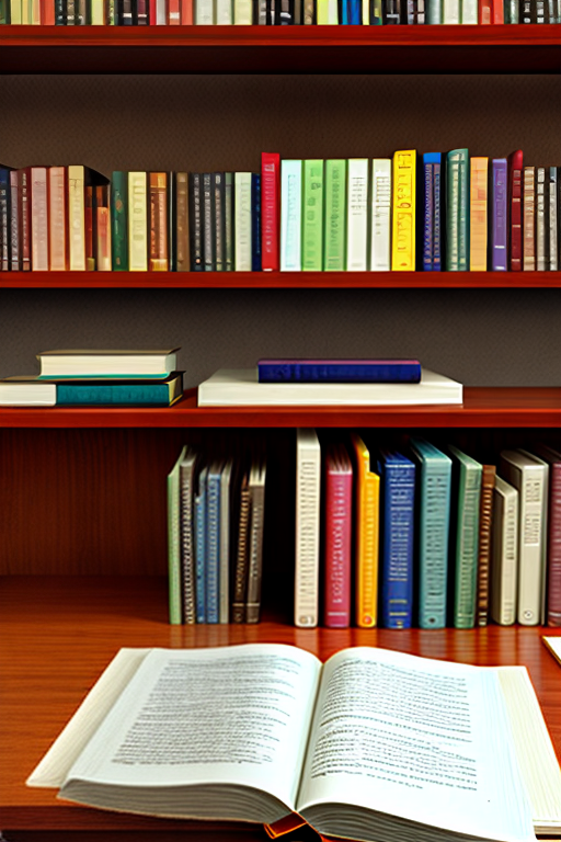 Books on study table
