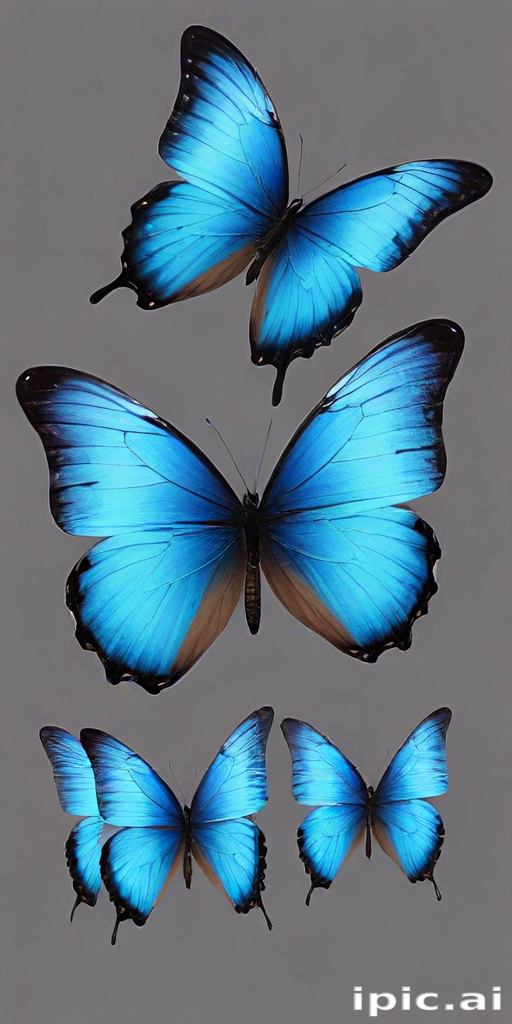 Stunning Array of Vibrant Blue Butterflies Displaying Nature's Colorful ...