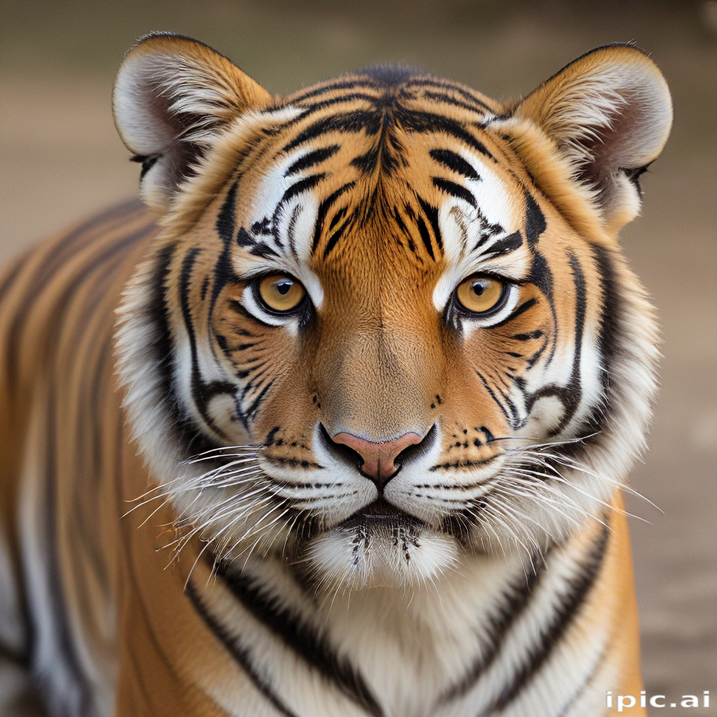 A Striking Close-Up of a Majestic Tiger with Intense Eyes