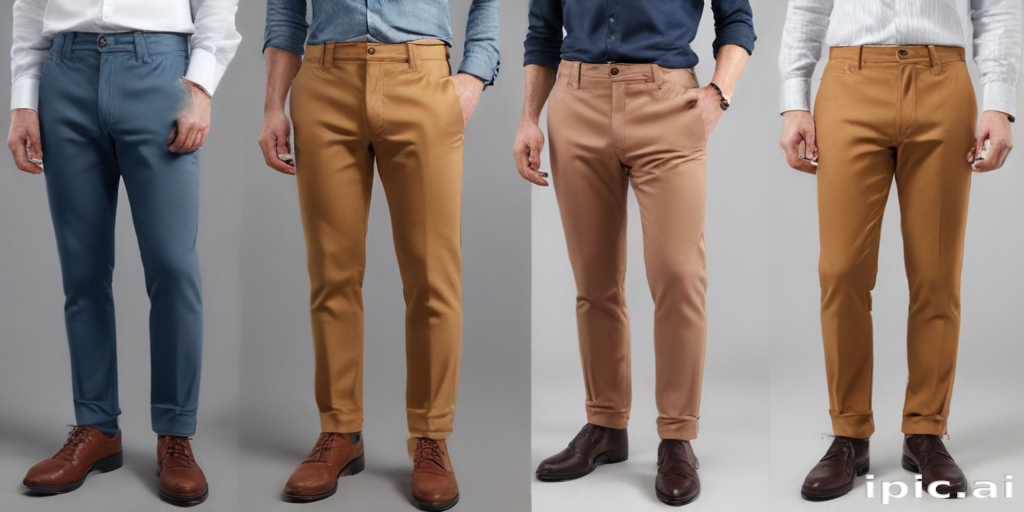 Stylish Men’s Trousers Collection Featuring Various Colors and Designs