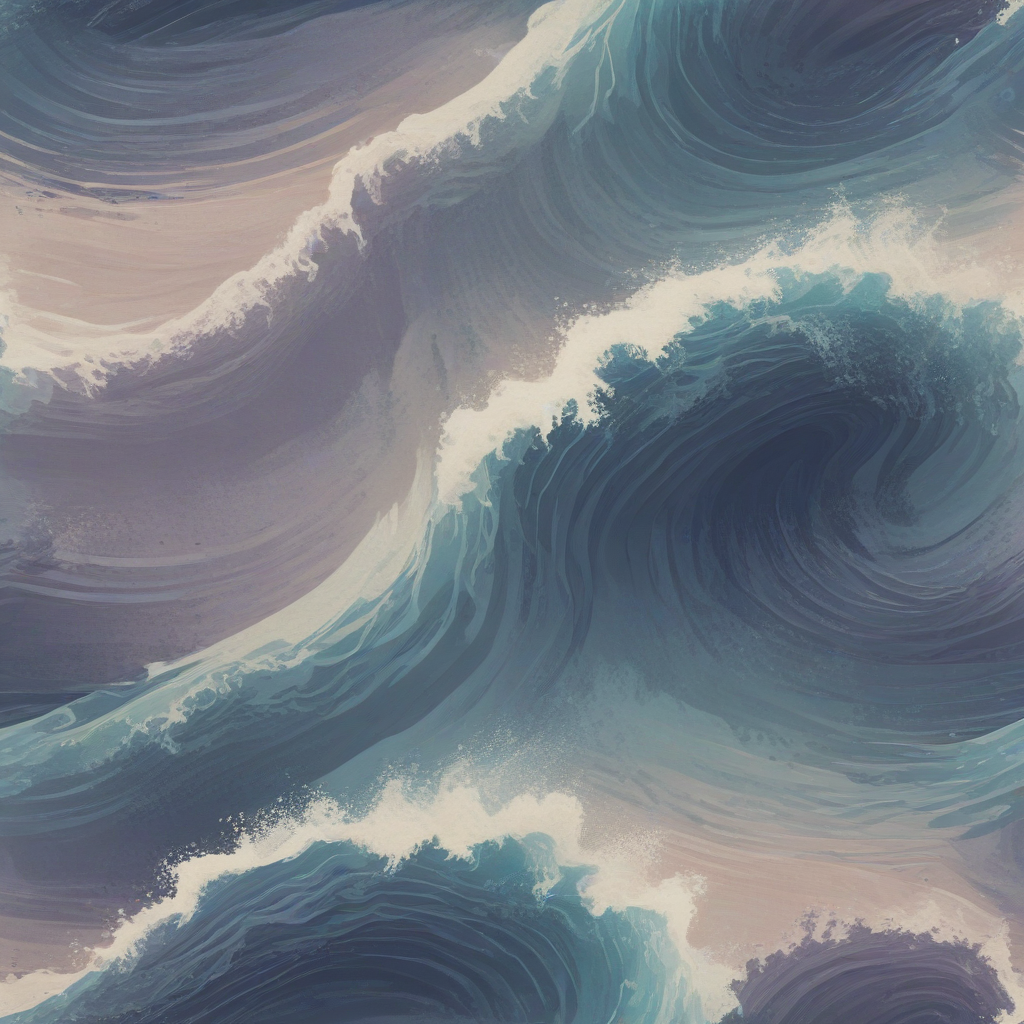 an abstract depiction of a stylized wave, with subtle gradients ...